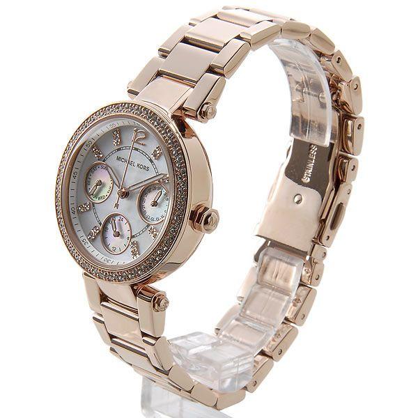 マイケルコース MICHAEL KORS 時計 レディース MK5616 Parker Stainless クロコグラフ ホワイトシェル× ...