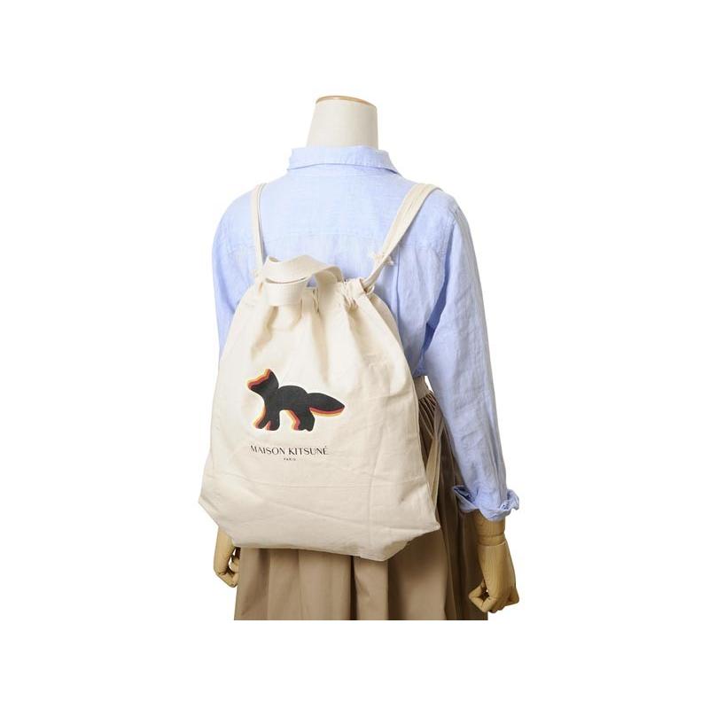 メゾンキツネ MAISON KITSUNE ナップサック BU05101AT1009 メゾンキツネ MAISON KITSUNE ナップサック BU05101AT1009
