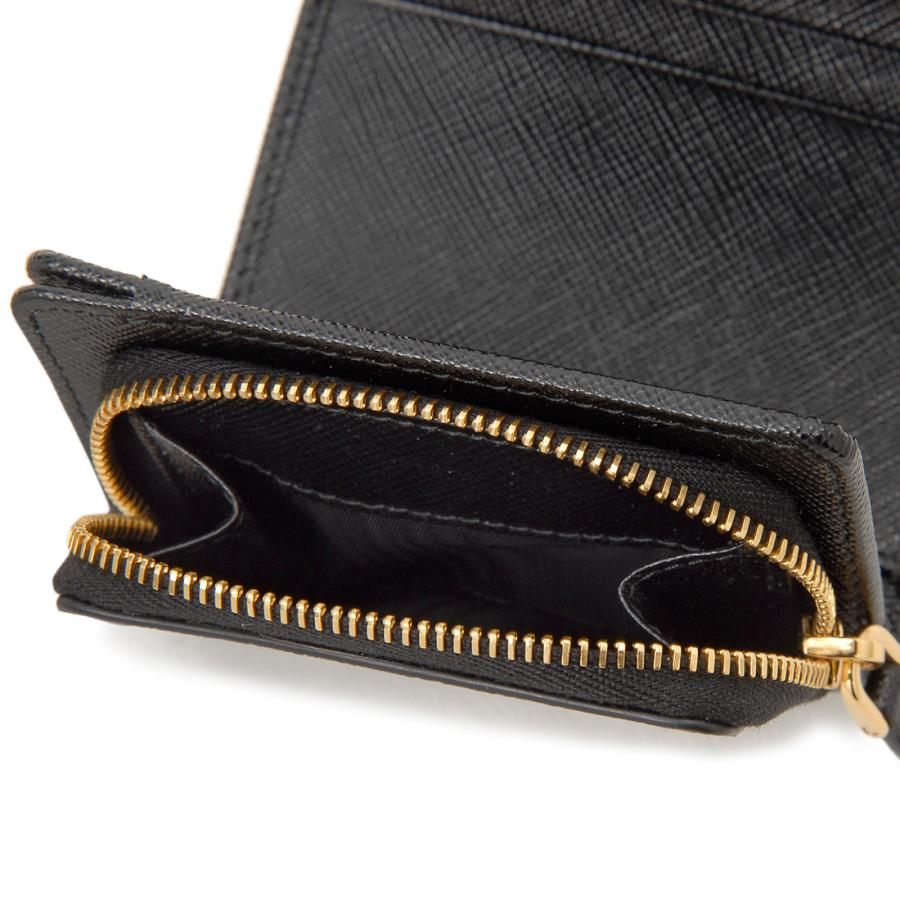 PRADA プラダ 三つ折り財布 レディース ブラック 1MH044 QWA PRADA プラダ 三つ折り財布 レディース ブラック 1MH044 QWA