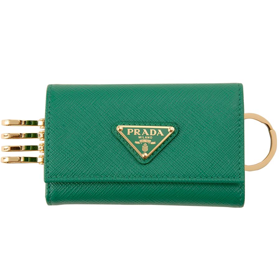 PRADA プラダ キーケース レディース グリーン 1PG004 QHH F0458 PRADA プラダ キーケース レディース グリーン 1PG004 QHH F0458