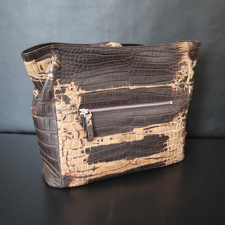 RODANIA ロダニア 変わり染め クロコダイル ショルダーバッグ レディース 高級皮革 RODANIA（ロダニア） 変わり染め クロコダイル ショルダーバッグ