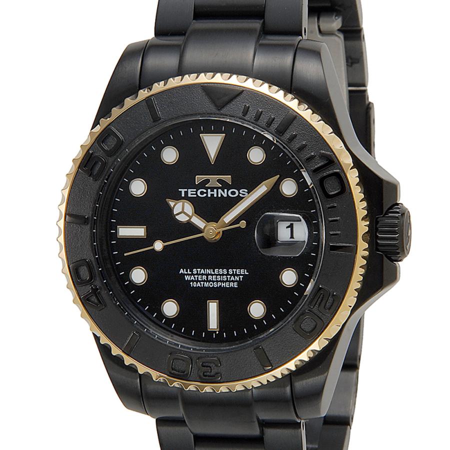 TECHNOS（時計） TECHNOS テクノス T9C29BG 100周年記念モデル ブラック×ゴールド メンズ 腕時計 : s-select - 通販 - Yahoo!ショッピング