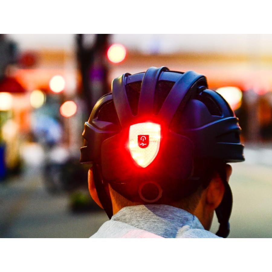 CE認証・CPSC認証 折りたたみヘルメット 折り畳み自転車ヘルメット 前後ライト付き 収納袋付き マグネットバックル 補助金対象 ORITATA-MET アルファ BRINGER ...