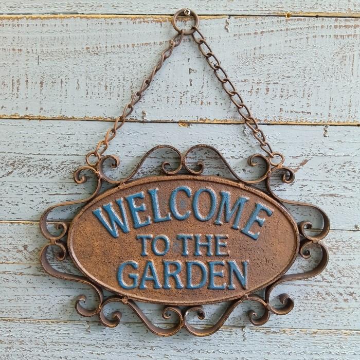 ガーデニング 雑貨 サインプレート サインボード プレート 看板 おしゃれ かわいい アンティーク ウェルカムガーデンハンギング MT-6289-POST : ガーデニング雑貨TOOLBOX ...