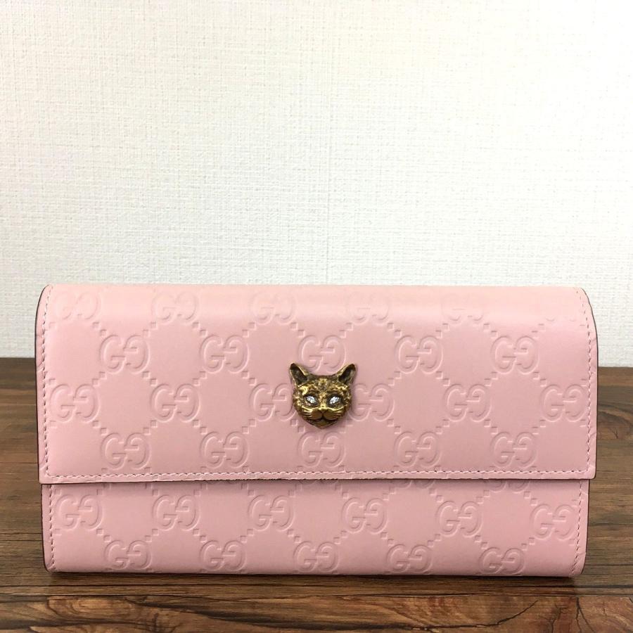 グッチシマ 送料込み! 極美品 GUCCI 長財布 548055 キャット グッチシマ 送料込み! 極美品 GUCCI 長財布 548055 キャット