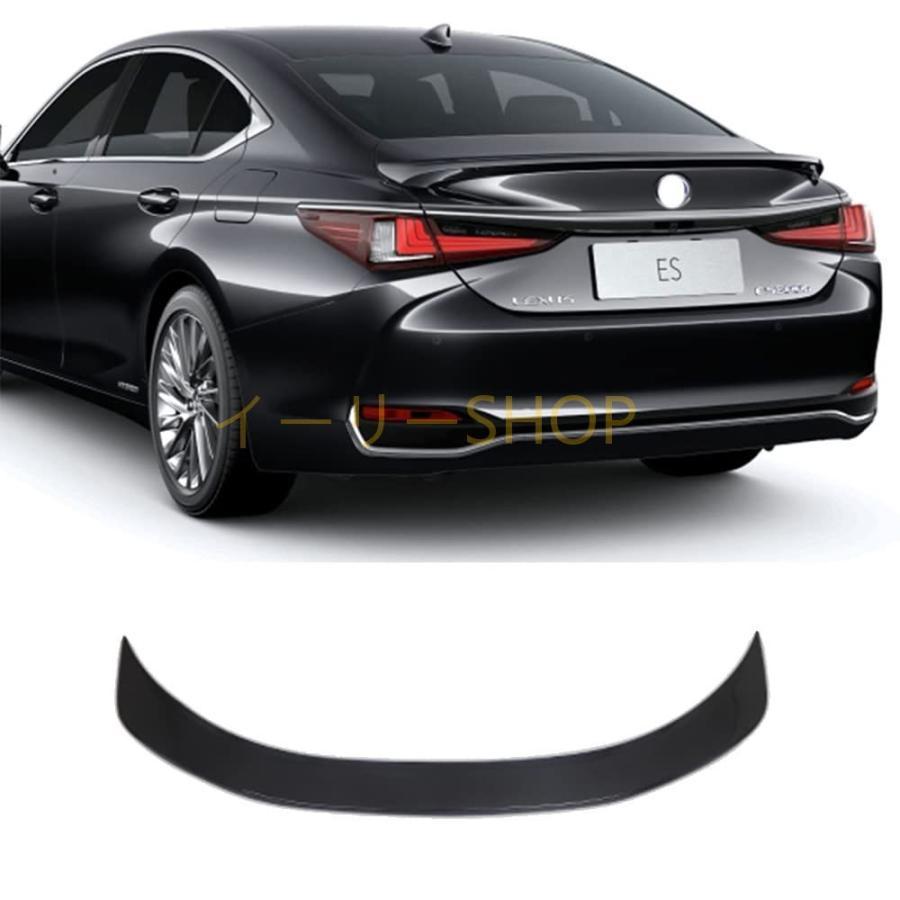 レクサス ES200 ES260 ES300h 2018-2022リアスポイラー 貼付けタイプ テールゲートスポイラー リアウィング トランクスポイラー リアガーニッシュ (BLACK ...