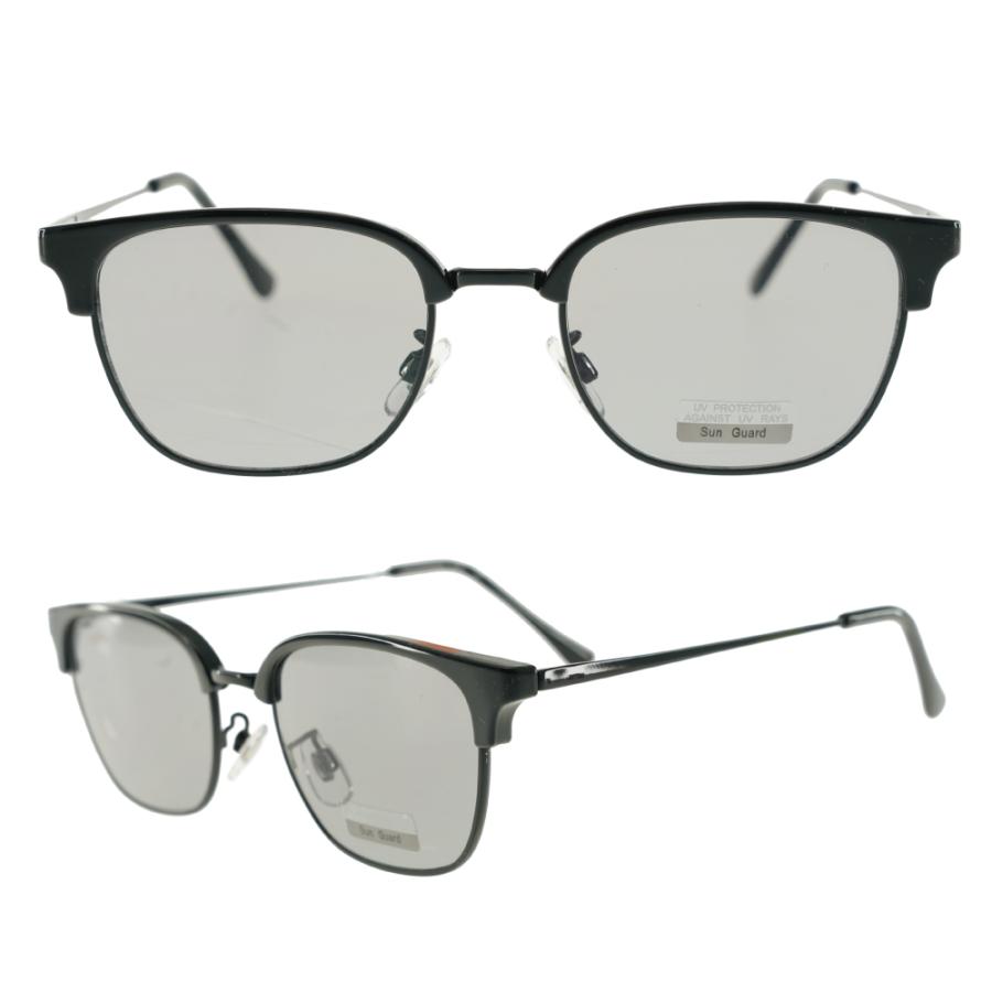 GLADELI 7021 サングラス ファッショングラス メンズ レディース 全4色 uvカット サーモントデザイン ブラック クリアレンズ ...