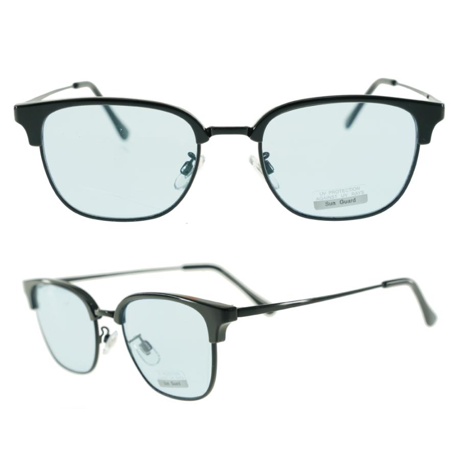 GLADELI 7021 サングラス ファッショングラス メンズ レディース 全4色 uvカット サーモントデザイン ブラック クリアレンズ ...