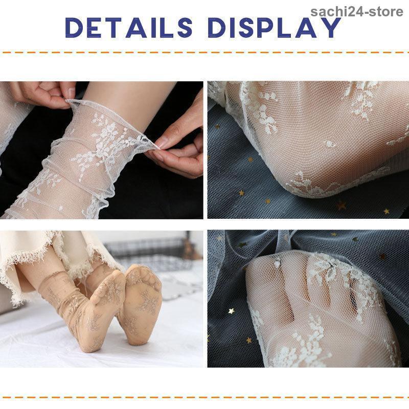 靴下 ソックス レース レディース 女性用 シースルー クルーソックス 透け感 チュール メッシュ ハイソックス 爽やか おしゃれ 通気性 薄地 春夏 : 幸ストア - 通販 - Yahoo ...