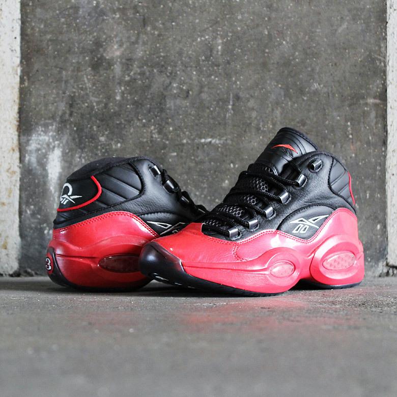 Reebok Question Mid 76ers クエスチョン バスケットボール シューズ Bred G57551 Black/Red BLACK/VECTOR RED-VECTOR RED ...