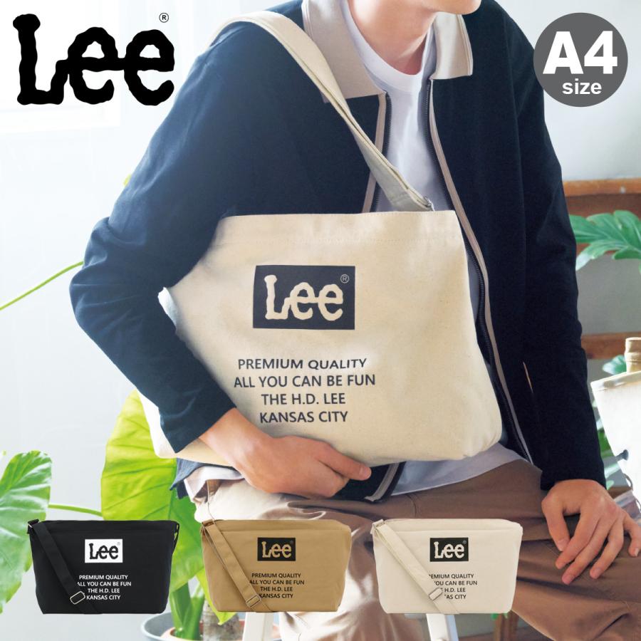 Lee ショルダーバッグ A4 大きめ 大容量 メンズ レディース 320-805 リー キャンバス コットン 横型 : サックスバーYahoo!店 - 通販 - Yahoo!ショッピング