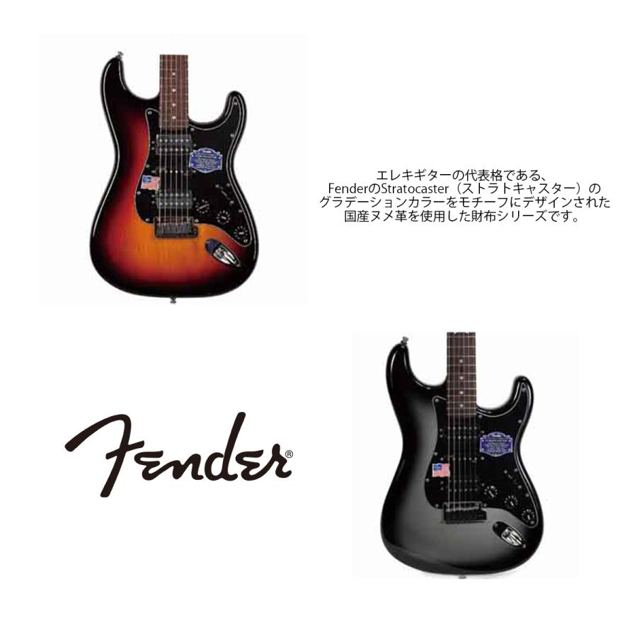 Fender フェンダー 二つ折り財布 牛革 メンズ 950-502 ストラトキャスター 折りたたみ財布 : サックスバーYahoo!店 ...