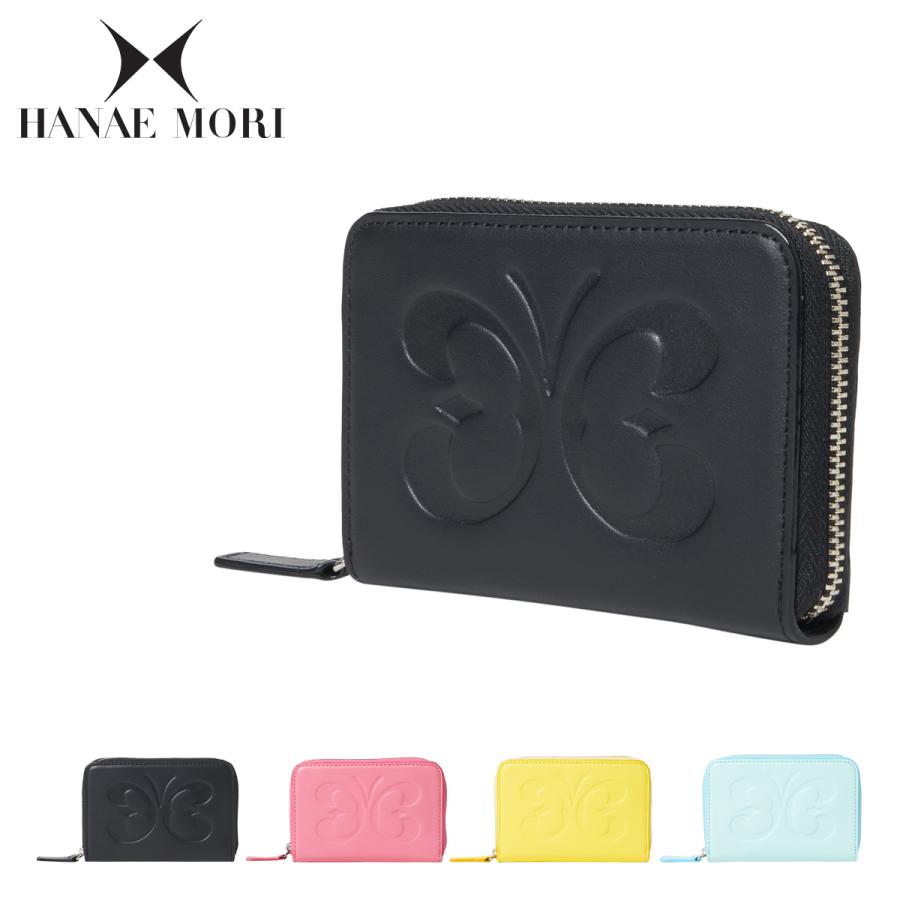 ハナエモリ 財布 小銭入れ レディース HMP-760 カラードパピヨン HANAE MORI 本革 イタリアンレザー ラウンドファスナー コインケース 蝶々ミニ財布 : hmp-760 ...