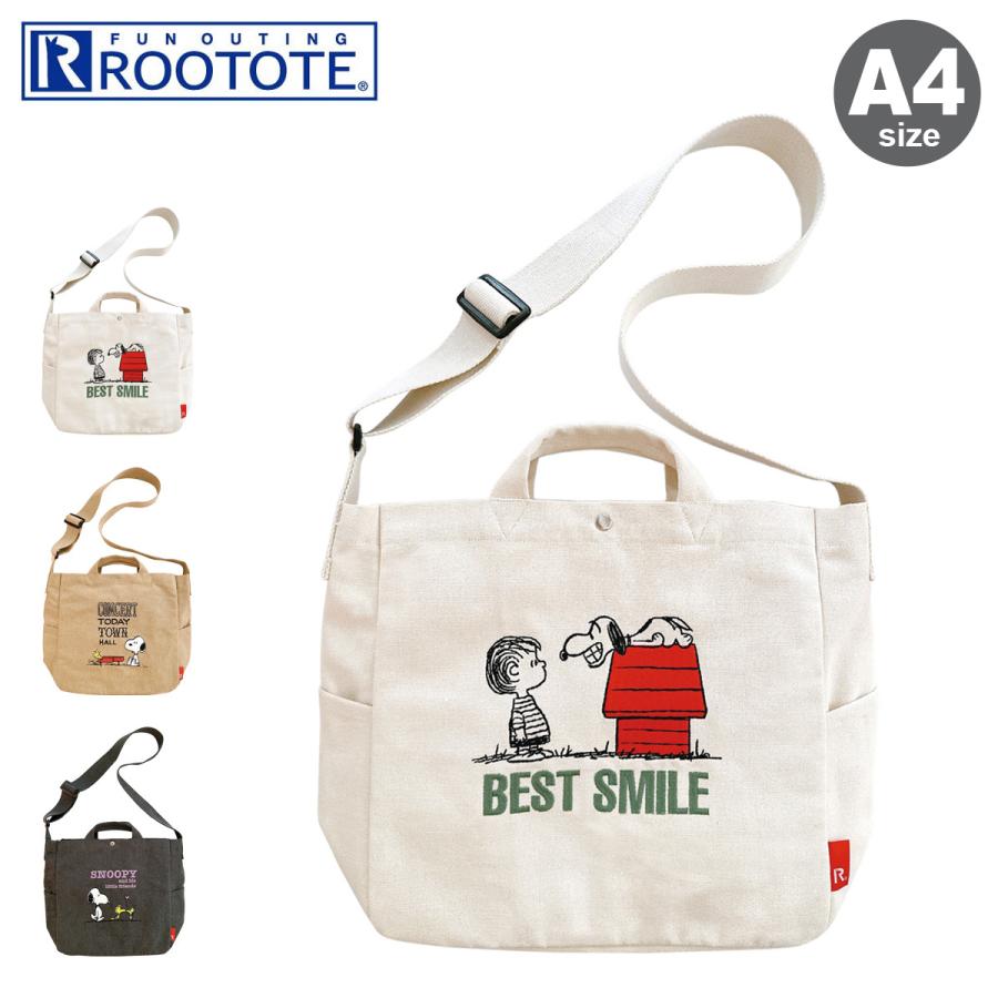 ROOTOTE スヌーピー ピーナッツ ルートート ショルダーバッグ A4 2WAY キャンバス レディース 8383 PEANUTS IP.MED.2way.Peanuts-0A トート ...