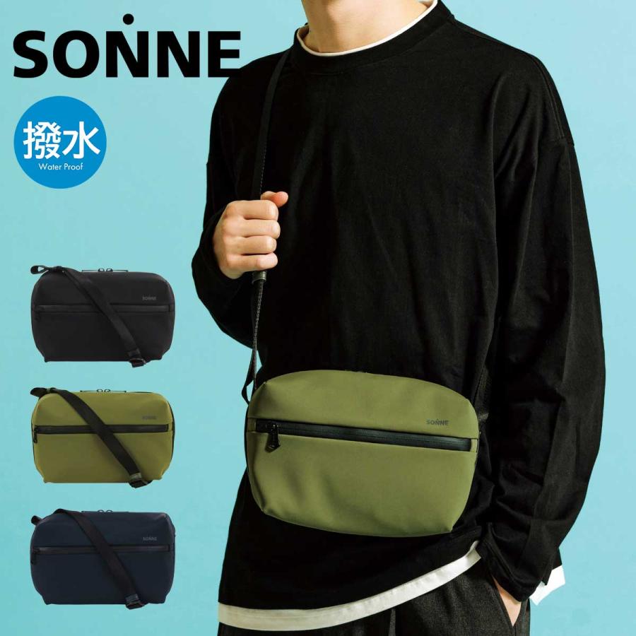 SONNE ゾンネ ショルダーバッグ メンズ TRIM トリム sosl004 ミニショルダー 横型 斜め掛け 撥水 tab8 : サックスバーYahoo!店 - 通販 - Yahoo!ショッピング