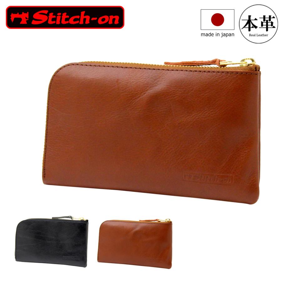 長財布 メンズ 革【52003】Stitch-on ステッチオン レザーウォレット L字ファスナー長財布 日本製 本革 牛革 おしゃれ シンプル かっこいい メンズ レディース 男性 女性 男女兼用 ユニセックス 旅行 ショッピング 通勤 通学 プレゼント ギフト Stitch-on（ステッチオン） 長財布 L字ファスナー メンズ 52003 日本製