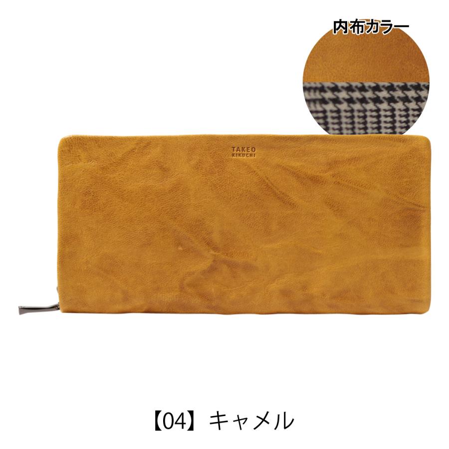 TAKEO KIKUCHI（タケオキクチ） 長財布 ラウンドファスナー 本革