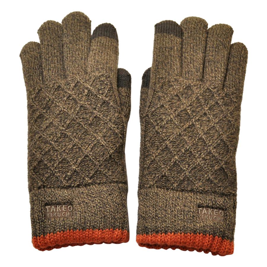 タケオキクチ 手袋 ニット スマートフォン対応 メンズ 日本製 TKG-01021 TAKEO KIKUCHI グローブ ウール スマホ スマートフォン対応 秋冬 防寒 カジュアル : tkg ...