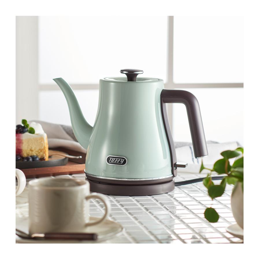 Toffy トフィー 電気ケトル 0.8L K-KT4 エレクトリックケトル 800ml 電気ポット コンパクト 一人暮らし キッチン家電 調理器具 シンプル レトロ 1年保証 : サックス ...