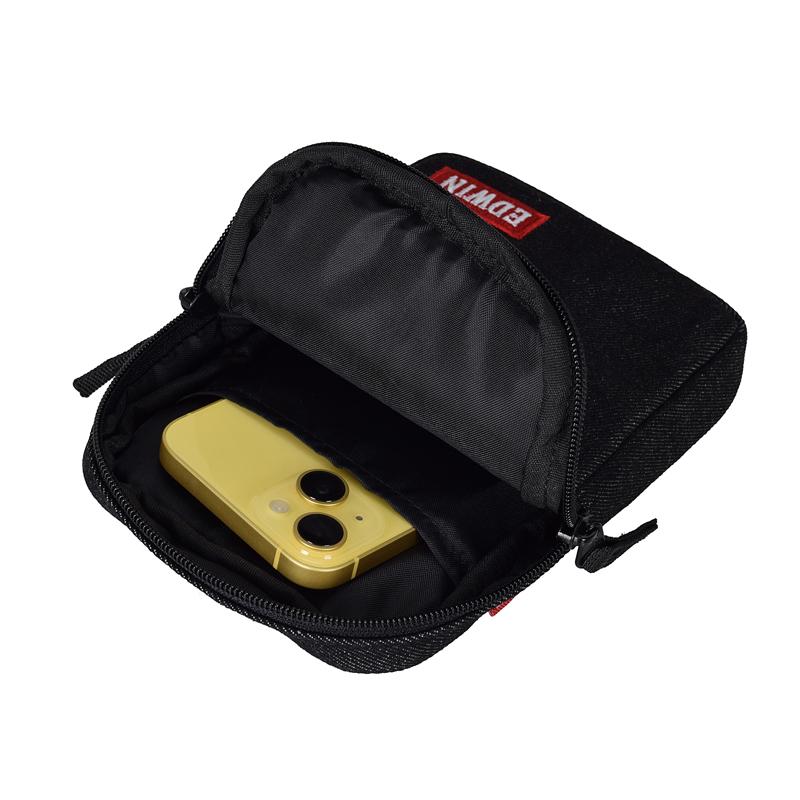 EDWIN（エドウィン） 【ネコポス便送料無料】EDWIN デニムショルダーポーチ ブラック VE-3575 : サエダオンラインショップ - 通販 - Yahoo!ショッピング