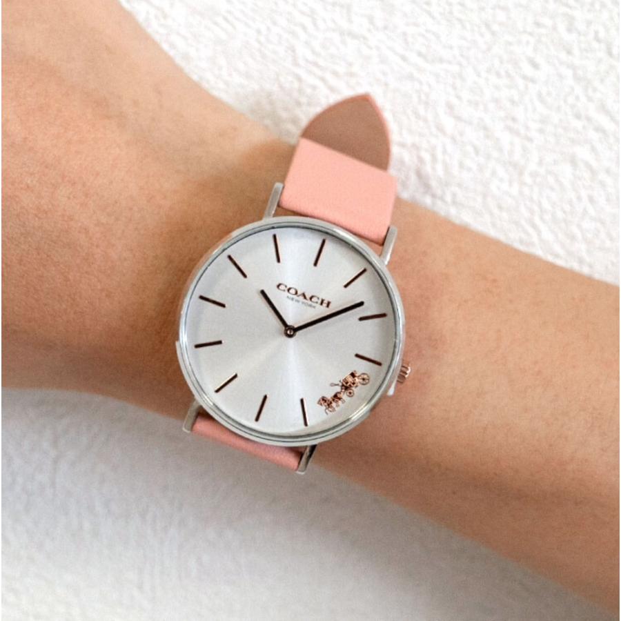 COACH コーチ 時計 36mm レディース コーチ時計 COACH時計 コーチ腕時計 レザーベルト 箱付 ホワイト ブラック グレー ...