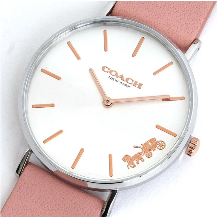 COACH コーチ 時計 36mm レディース コーチ時計 COACH時計 コーチ腕時計 レザーベルト 箱付 ホワイト ブラック グレー ...