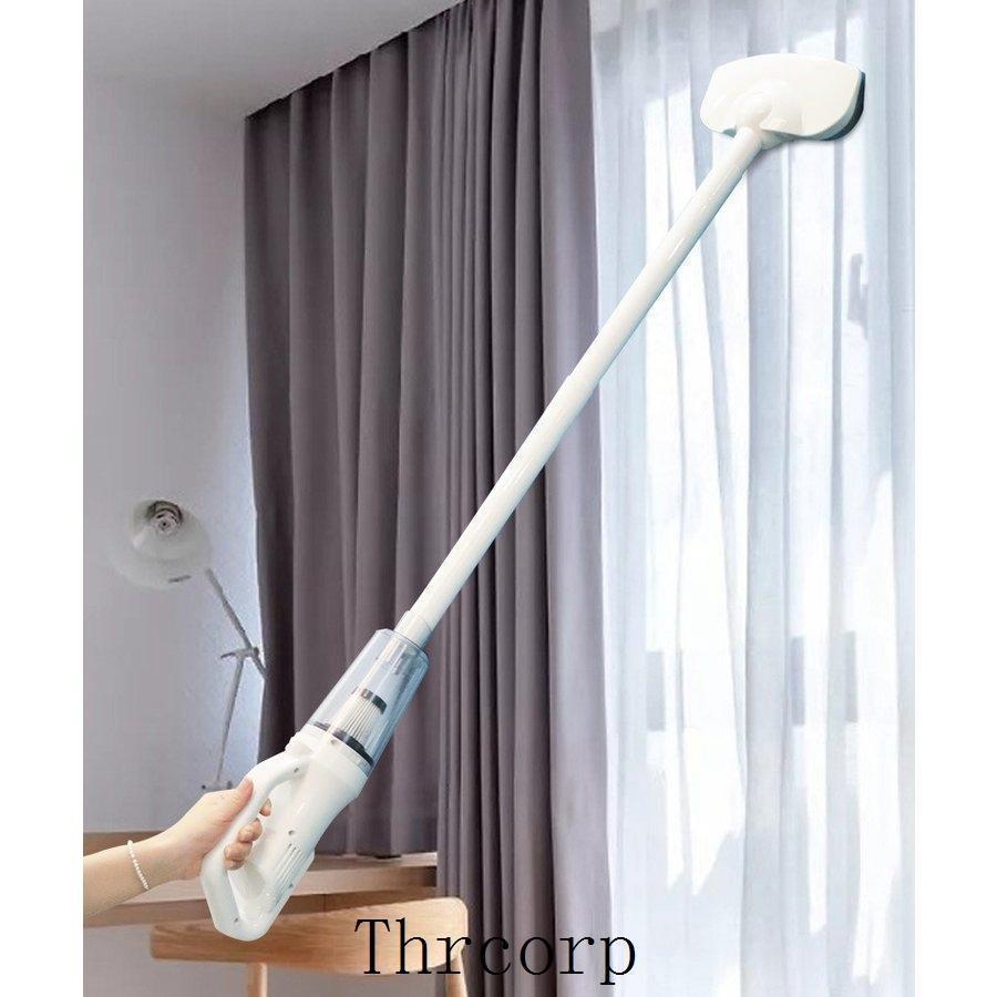 掃除機 コードレス 2way スティッククリーナー 12000pa超強力吸引 USB充電式サイクロン クリーナー コンパクト ハンディクリーナー 軽量 車用 すき間ノズル : Safari ...