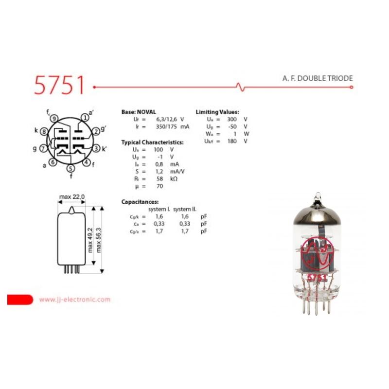 JJ 5751 (12AX7) JJエレクトロニック プリ管 : サガミオーディオ - 通販 - Yahoo!ショッピング