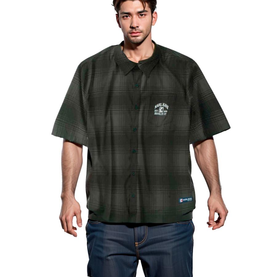 Karl Kani（カールカナイ） チェック半袖シャツ 大きいサイズ メンズ