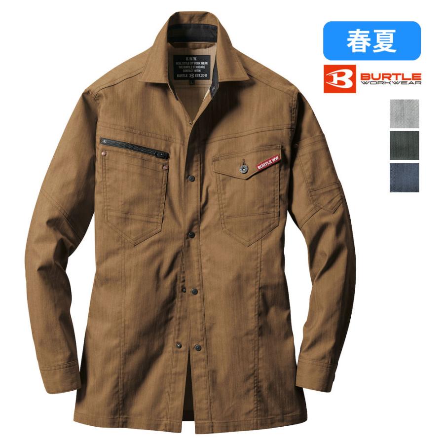 BURTLE 【4L】1815長袖シャツ バートル 作業着 作業服 ストリート系カジュアル ソフトツイル : 作業着netBR - 通販 - Yahoo!ショッピング