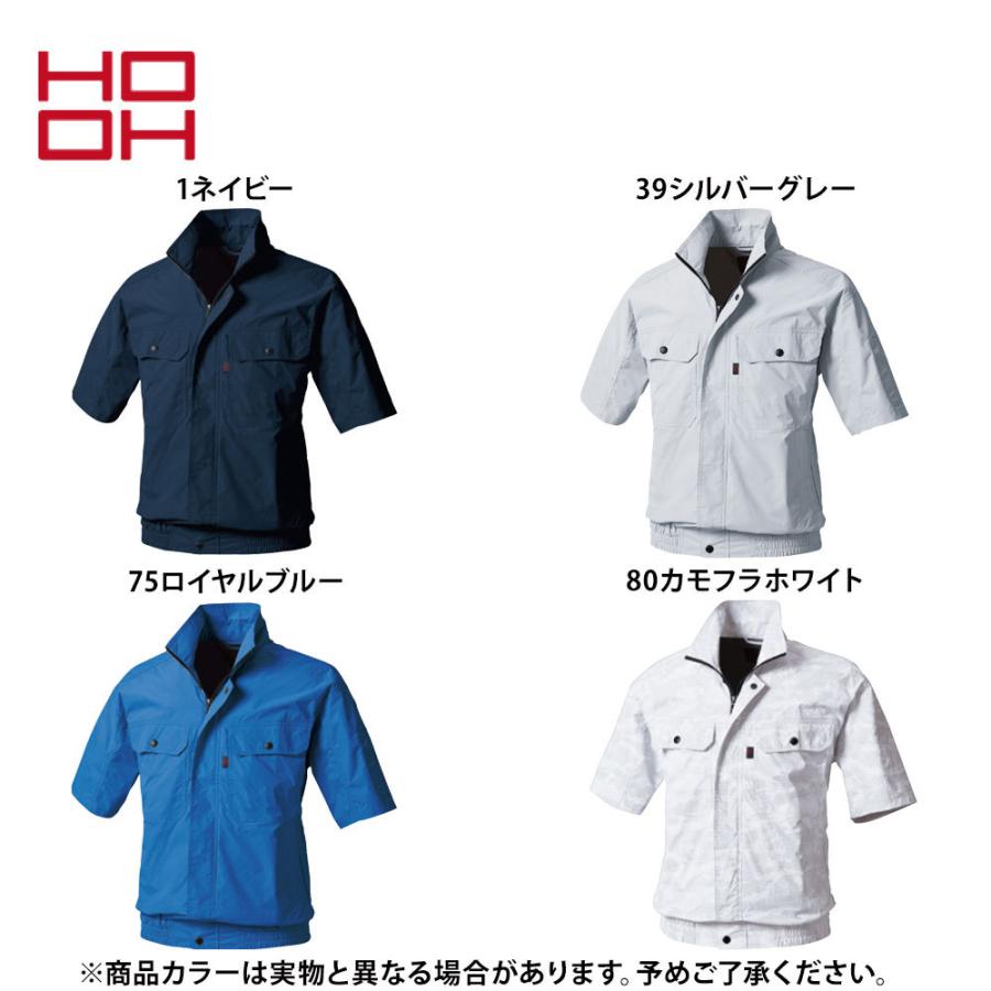 HOOH 【4L】半袖ブルゾン V8307 村上被服 快適ウェア 裏チタン 風漏れ防止 襟元ソフトワイヤー シンプル ファン付きウェア 空調作業服 : 作業着netBR - 通販 ...