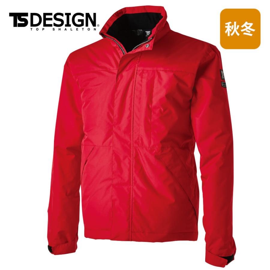 TS DESIGN 【4L】1846 メガヒート ES ライトウォームジャケット 裏アルミ 軽量 撥水 防風 保温 透湿 制電 帯電防止 JIST8118 ブルゾン 防寒 作業服 作業着 ...