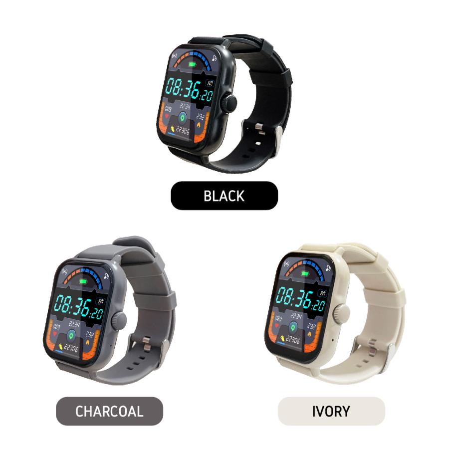 【本体美品 箱潰れあり】 SaiEL スマートウォッチ 腕時計 通話機能 Bluetooth 健康管理 歩数計 心拍数 活動量計 着信通知 SNS受信 LINE通知 IOS / Android ...