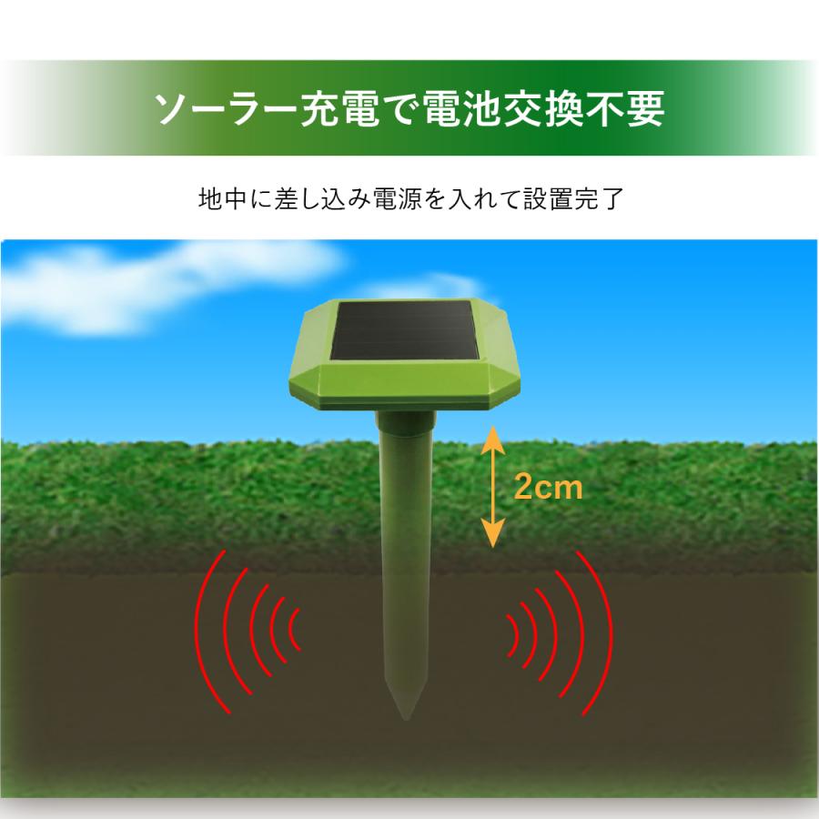 【2個セット 本体未使用 箱汚れあり】 SaiEL モグラ除け ソーラー充電式 撃退器 音波振動 超音波 音波 農地 畑 庭 家庭菜園 ガーデニング 簡単設置 : SaiEL Direct ...