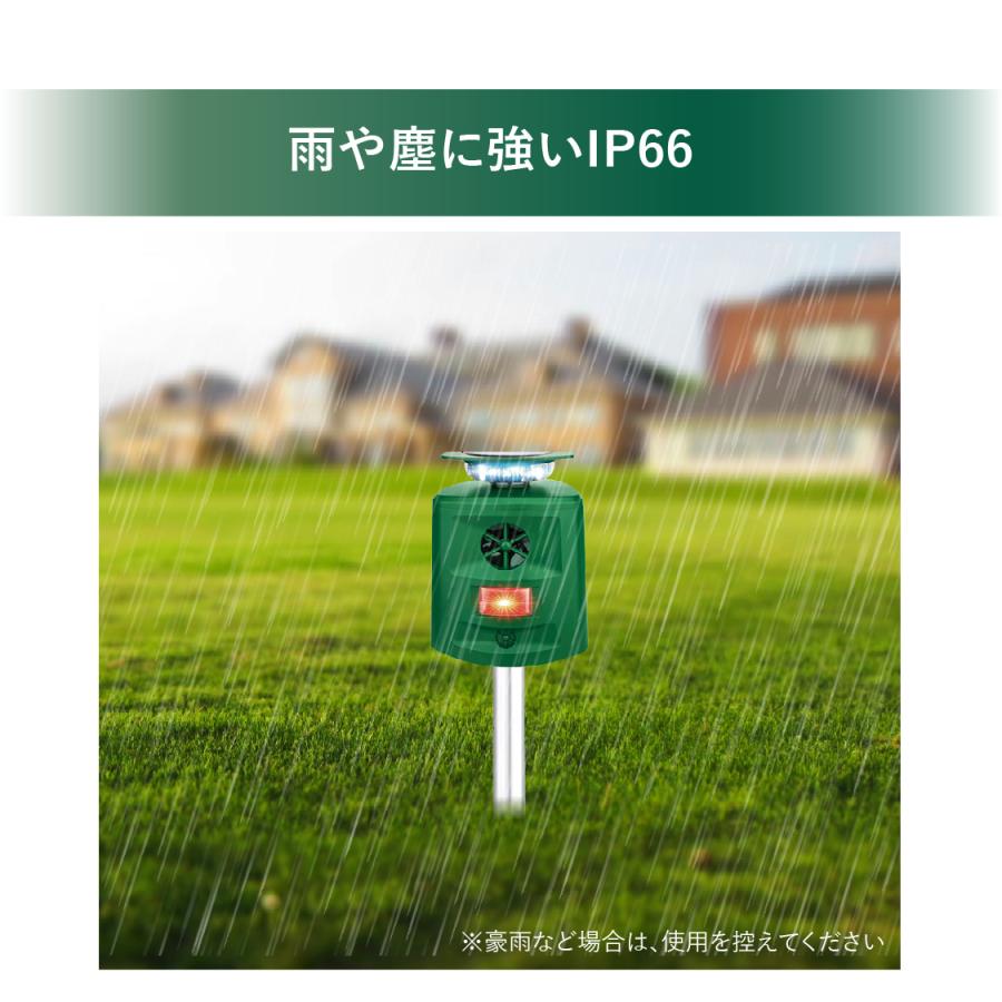 【公式】 害獣撃退器 害鳥撃退器 動物撃退器 360° 全方位 ソーラーパネル充電 超音波 IP66 鳥 コウモリ 鹿 ネズミ ネコ キツネ テン アライグマ 家 庭 畑 : SaiEL ...