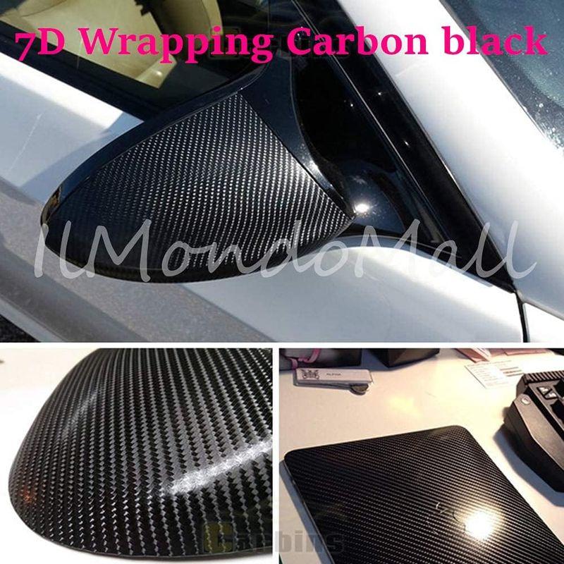 IlmondoMall 7D ブラック カーボン調 カーボンシート リアルカーボン ラッピングシート (152×200cm, ブラック) : 20231202134333-00752 ...