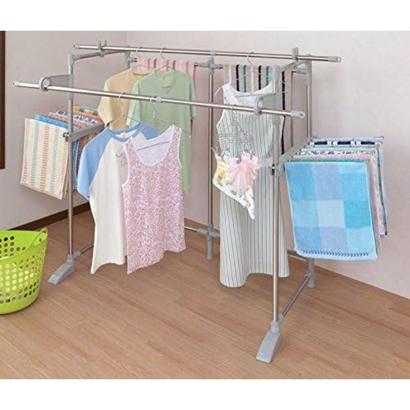 物干し台・物干しラック 多機能ものほし台 積水樹脂 ほすおー, 使用時サイズ高さ約124x幅約225x奥行約75cm 家具・インテリア : saikouインテリア・家電ストア - 通販 ...