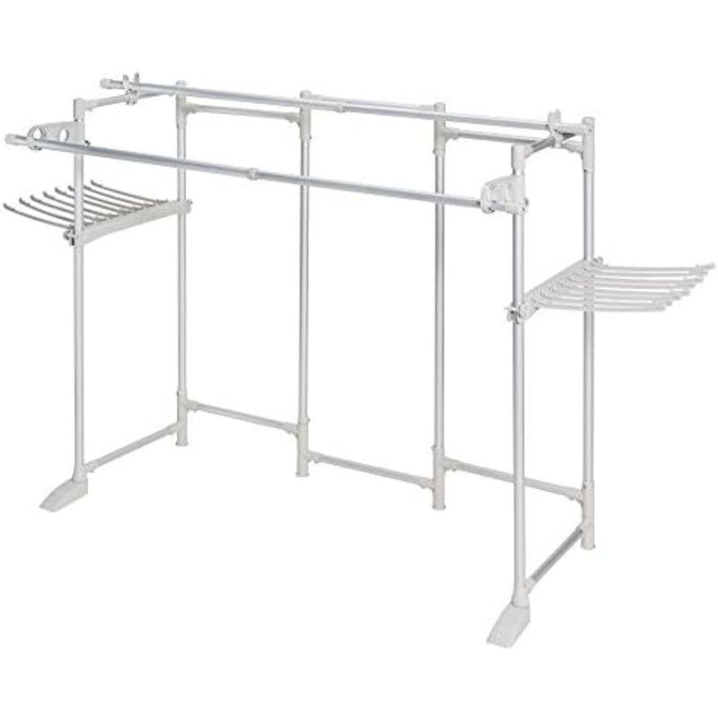 物干し台・物干しラック 多機能ものほし台 積水樹脂 ほすおー, 使用時サイズ高さ約124x幅約225x奥行約75cm 家具・インテリア : saikouインテリア・家電ストア - 通販 ...