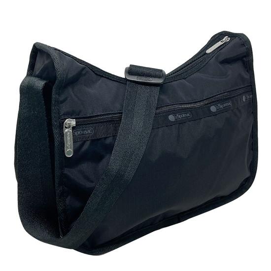 LeSportsac レスポートサック ショルダー 7520 黒 R086 RECYCLED BLACK 無地 ブラック ファスナーシルバー : セイルブランドショップ - 通販 ...