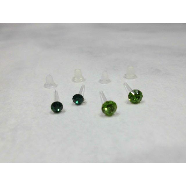 送料無料 シンプル樹脂ピアス（4個セット）グリーン/ライトグリーン アクセサリー レディース メンズ 2198 : サイネット - 通販 - Yahoo!ショッピング