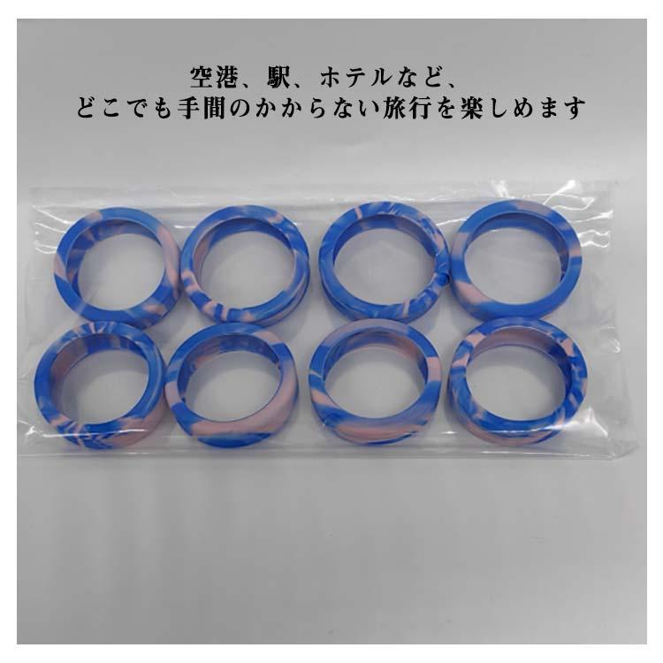 カバー キャスター キャリーケース キャスターカバー 【8個セット】 スーツケースタイヤカバー ゴム 騒音抑える 静音 直径5-7c ...