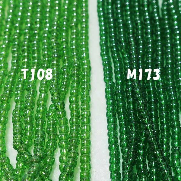TOHO ビーズ 丸小 糸通しビーズ バラ売り 1m単位 ts108 透き ラスター グリーン : ビーズフラワーのビーズが咲いたよ - 通販 - Yahoo!ショッピング