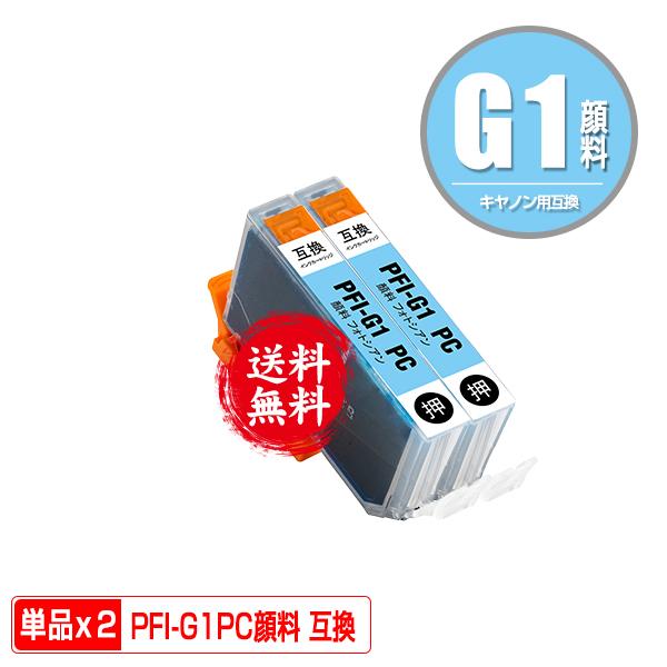 PFI-G1PC フォトシアン 顔料 お得な2個セット キヤノン 互換インク インクカートリッジ 送料無料 (image PROGRAF ...