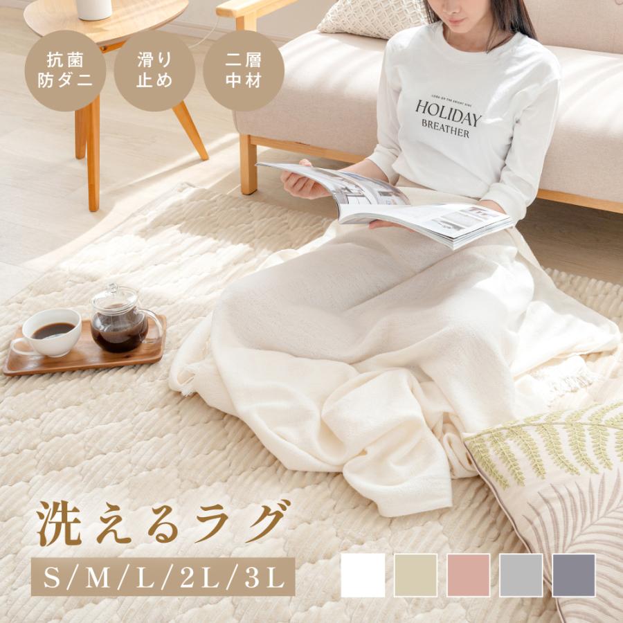 ラグ 洗える ラグマット 絨毯 北欧 95×140 130×190 190×190 190×240 190×300 滑り止め 丸洗い かわいい おしゃれ 子供 家族 秋 冬用 en-rg01 ...