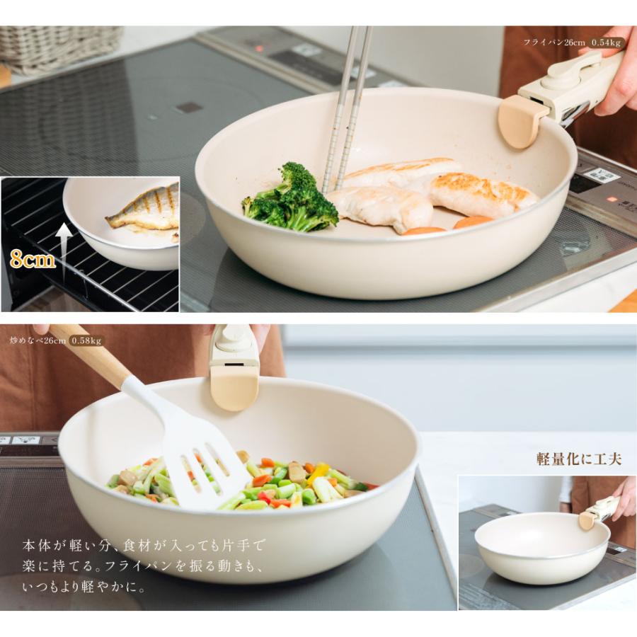 フライパン セット ih 16点 IH〜ガス火対応 取っ手が取れる エッグパン 蓋付き 簡単調理 お弁当 蓋 鍋 軽い キッチン調理器具 手入れ簡単 passo-nset16 : サイトウ ...