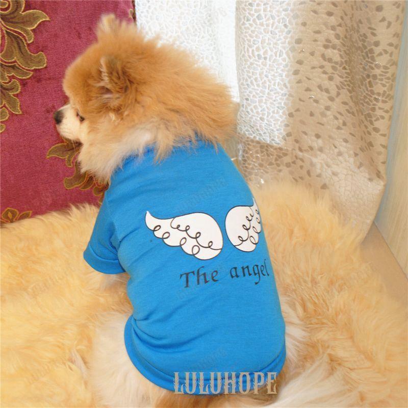 Tシャツ 犬服 ドッグウェア ドッグウエア プリントTシャツ 袖あり 袖 羽 羽根 天使の羽 天使 Angel エンジェル 英字 薄手 ペット服 犬用 ペット用 犬 いぬ ドッ : SHOP ...