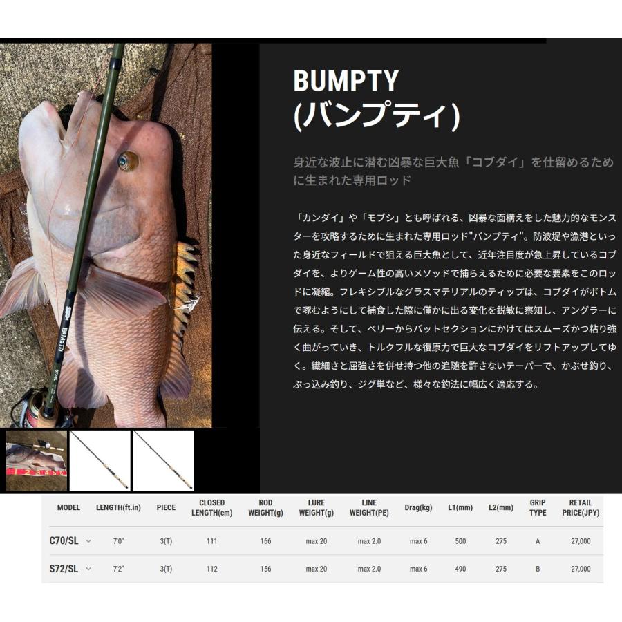 在有即配宅配便 テイルウォーク(tailwalk) BUMPTY バンプティC70/SL(ベイト・3ピース) コブダイ専用ロッド : サカイツリグテン - 通販 - Yahoo!ショッピング
