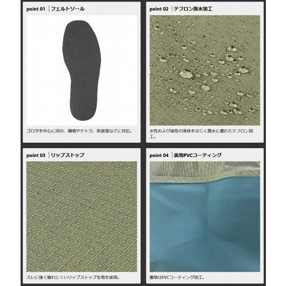 PROX プロックス テフロンポリエステルウェダーヒップ/フェルト PX335 LL（27-27.5cm） 非透湿防水ウェーダー 在有即配宅配 ...