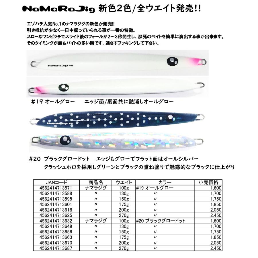 在有即配ライト便 EzoHachi(エゾハチ) ナマラジグ NaMaRaJig 270g #20 ブラックグロードット メタルジグ ルアー : 4562414713687 : サカイツリグテン ...