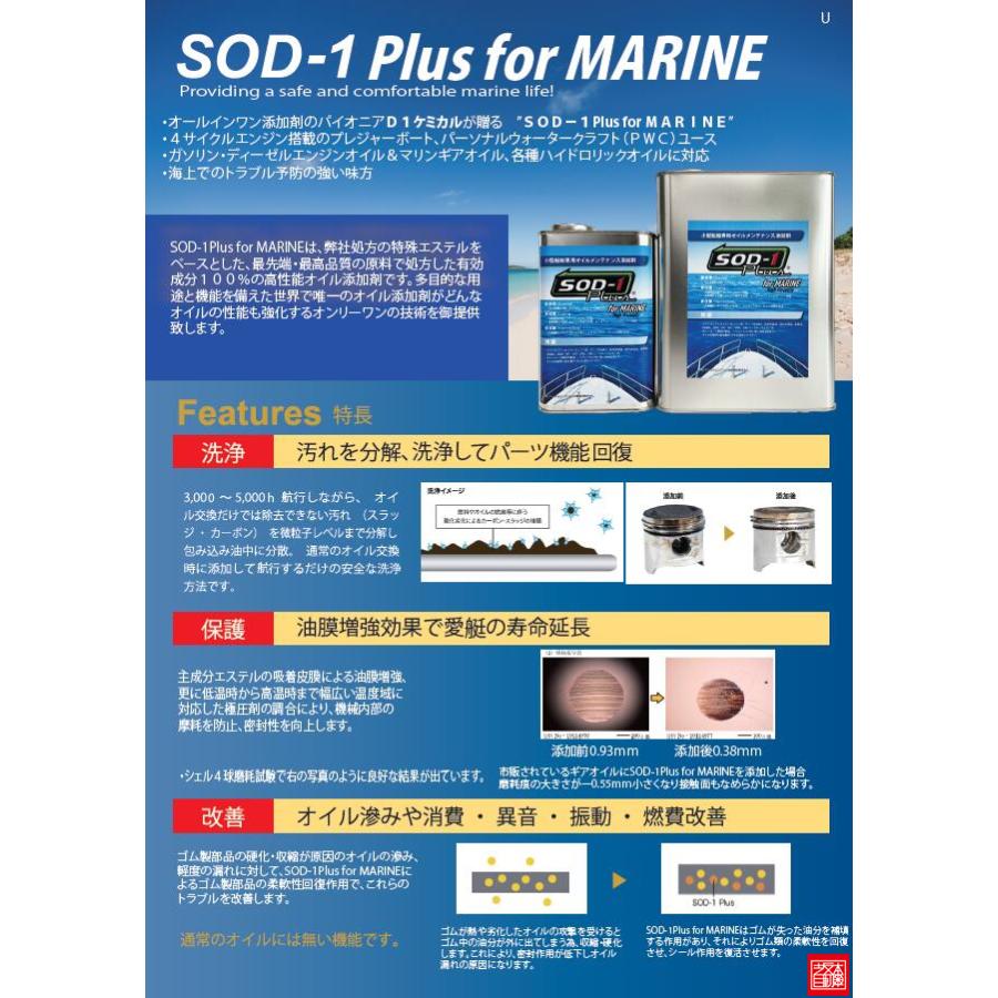 SOD-1 MARINE 4L 1本 SOD-1 FuelMD インジェクタークリーナー 1L 1本 : 坂本自動車ヤフーショップ - 通販 - Yahoo!ショッピング